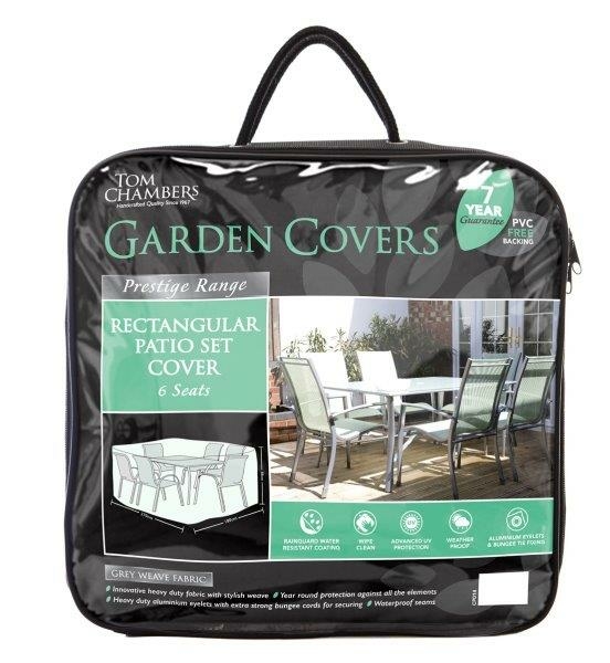 Rectangular Patio Set Cover - Prestige Grey - 6 Seat - Ardcarne Garden ...