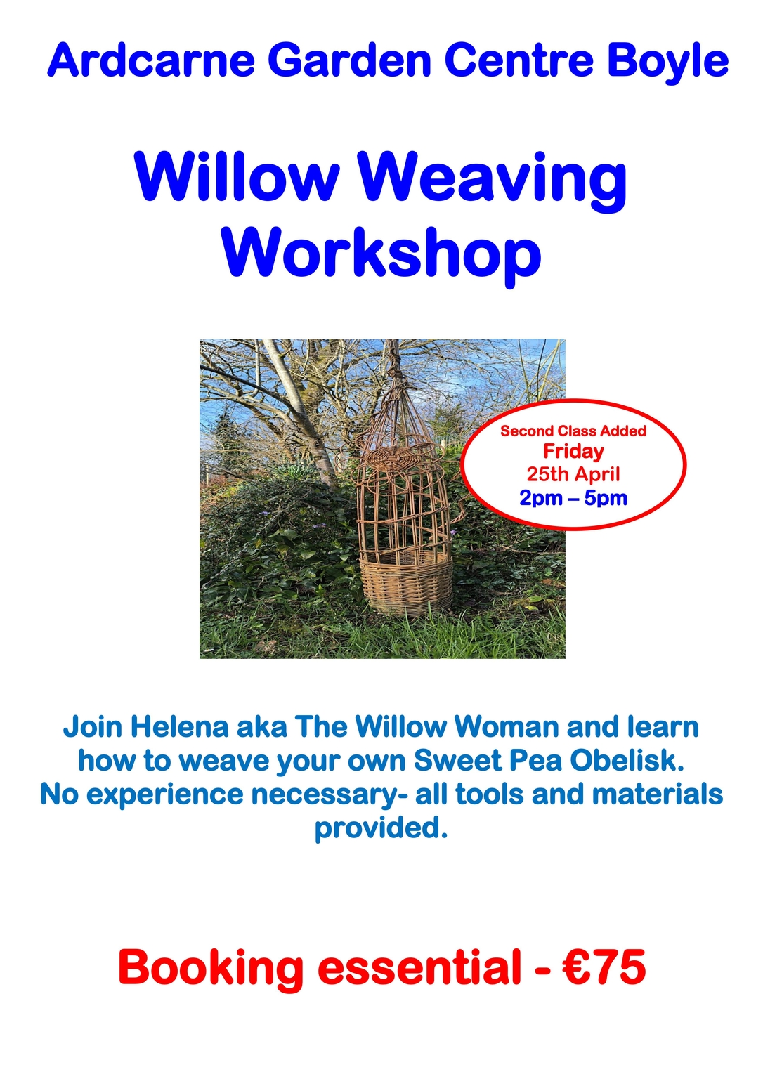 Willow Weaving April 25th Boyle 2-5pm - Ardcarne Garden Centre ...